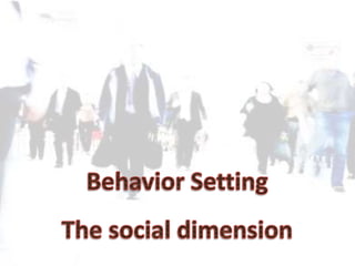 Behavior setting | PPT