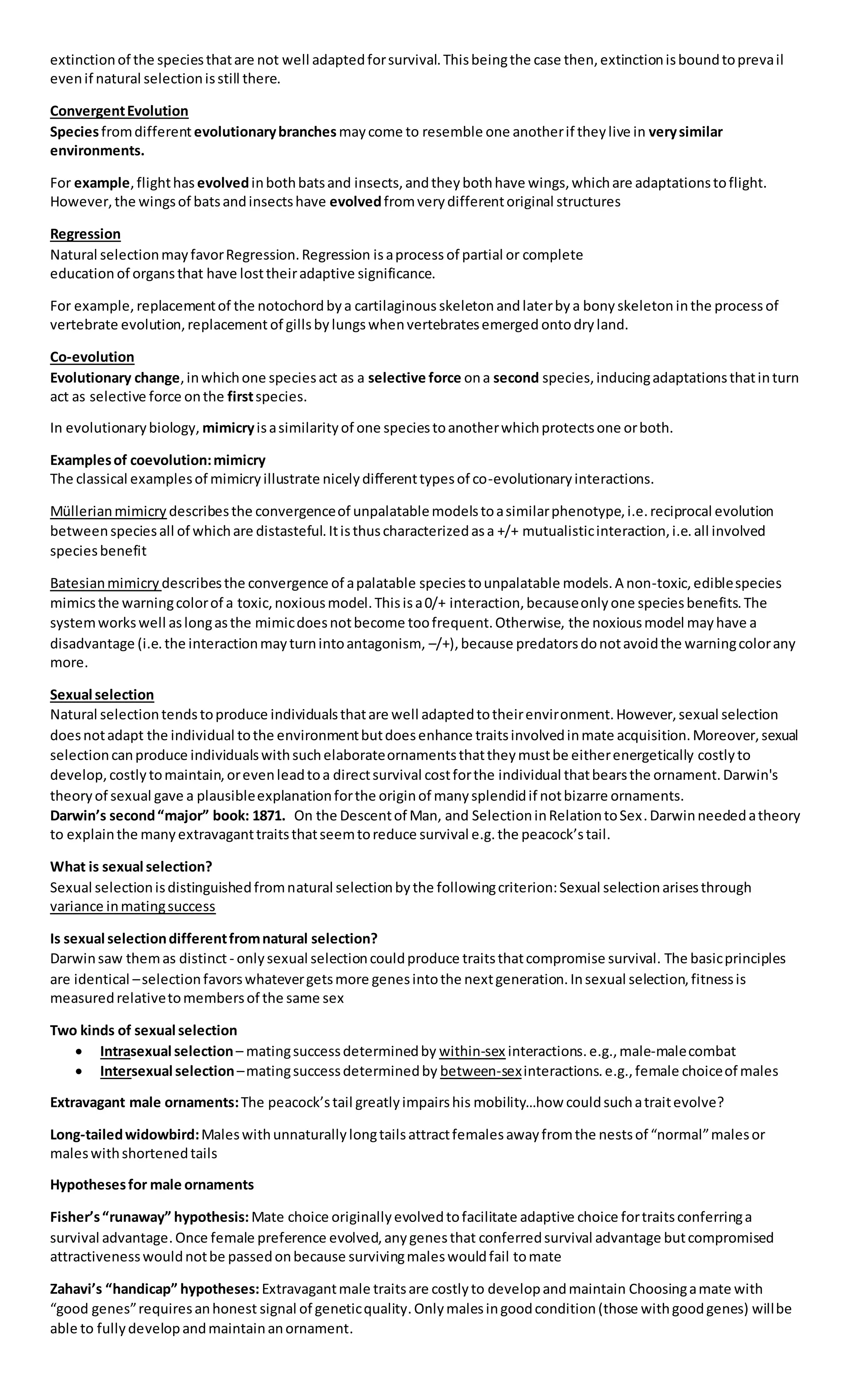 selection in nature | DOCX