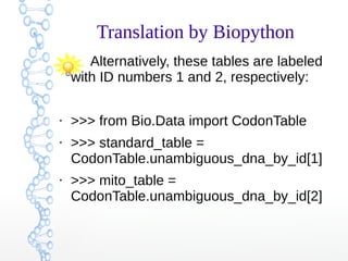 BioPython | ODP | Programming Languages | Computing