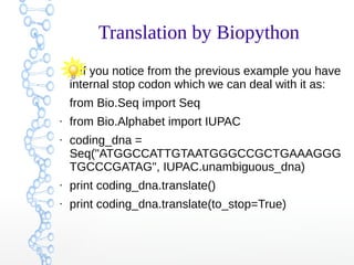 BioPython | ODP | Programming Languages | Computing