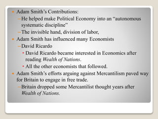 Evolution of economic thought Lecture 6 | PPTX