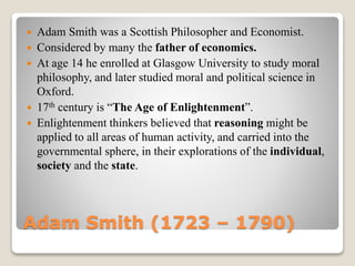 Evolution of economic thought Lecture 6 | PPTX