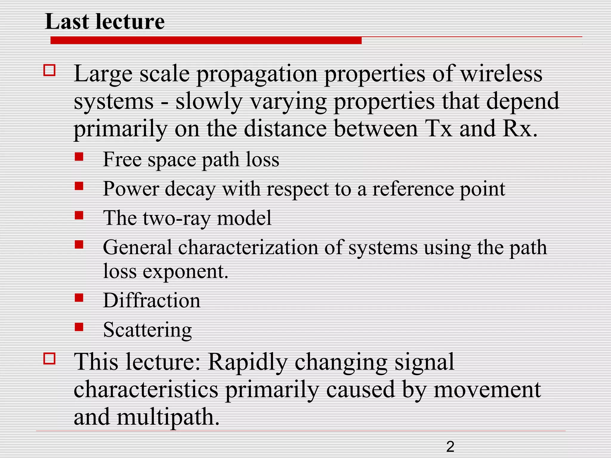 Mobile Radio Propagation And Fading Ppt