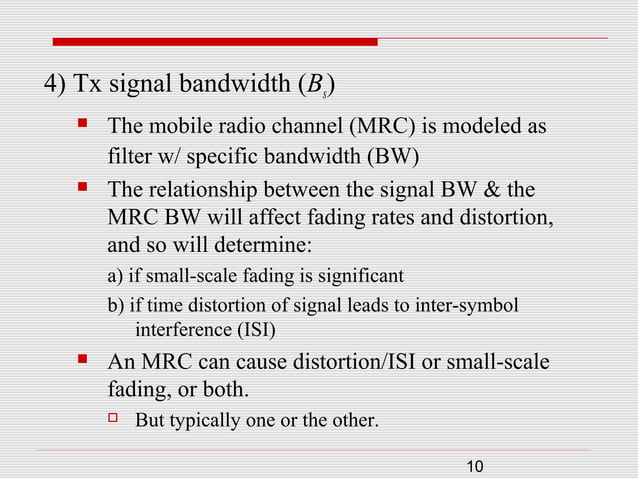 mobile radio propagation and fading | PPT