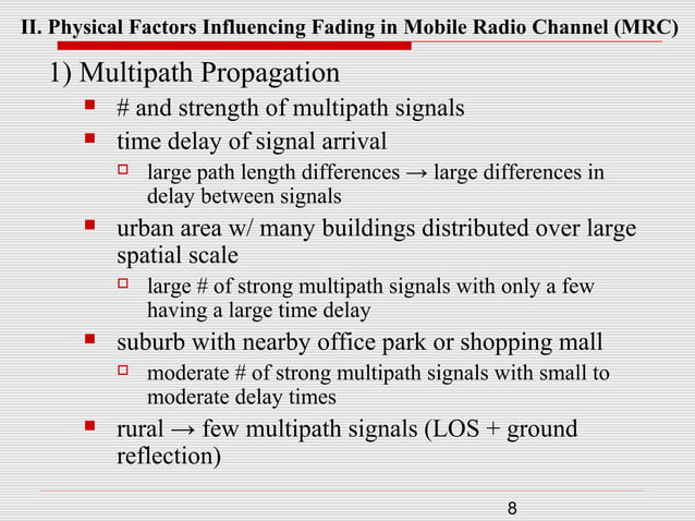 Mobile Radio Propagation And Fading Ppt