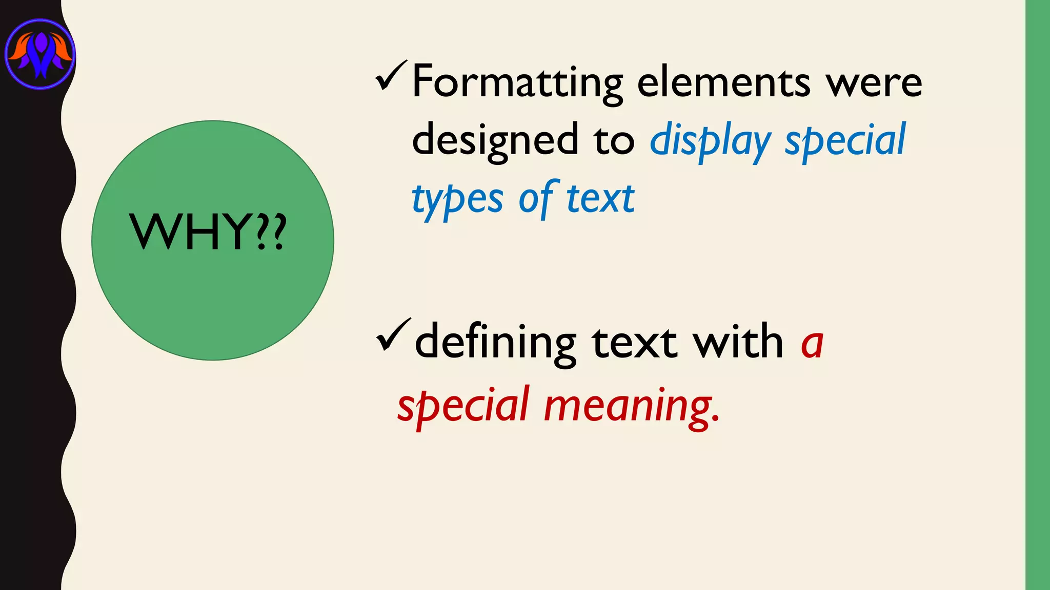 Html text formatting | PDF