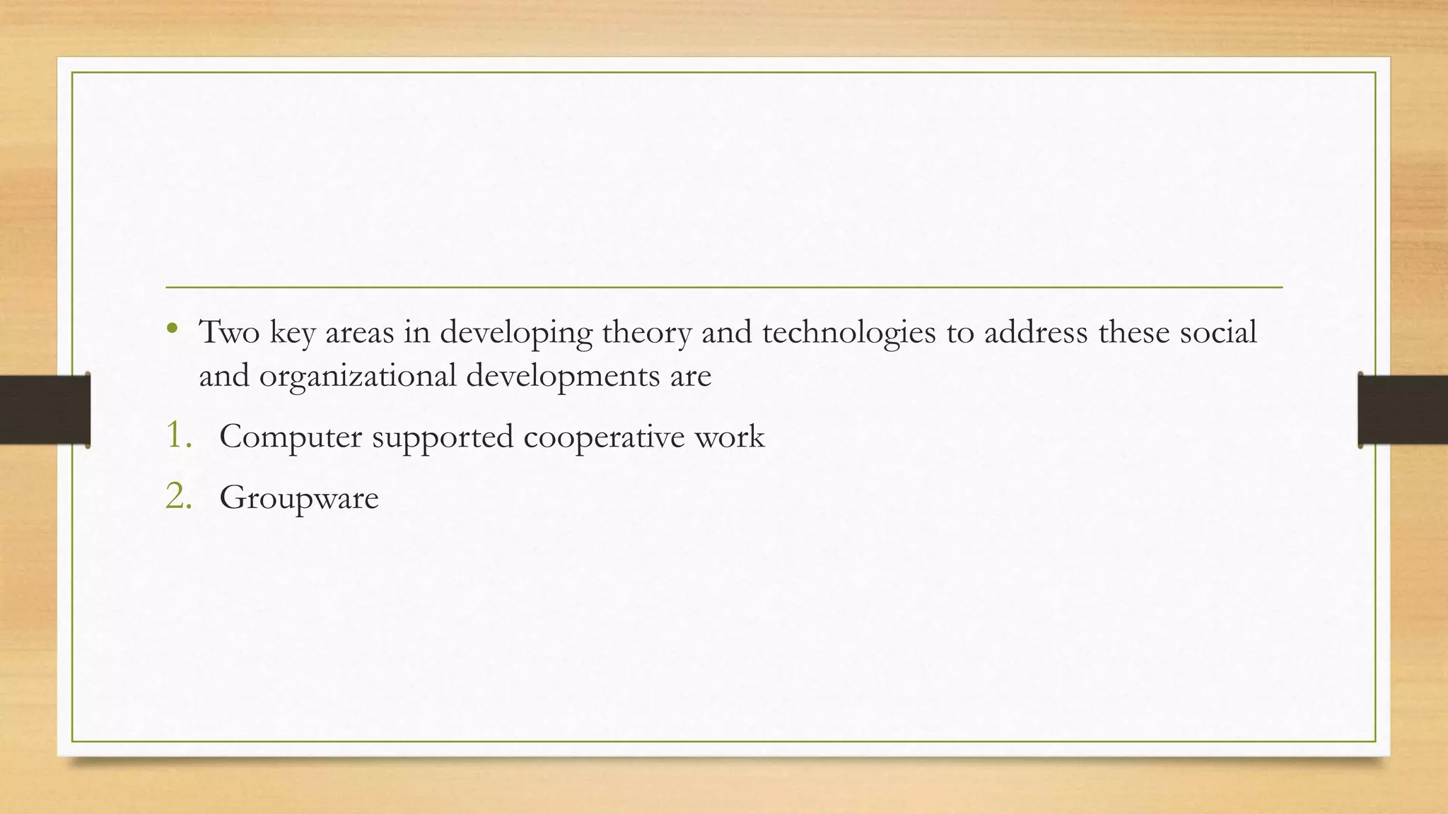 Social and organizational perspective in HCI | PPTX