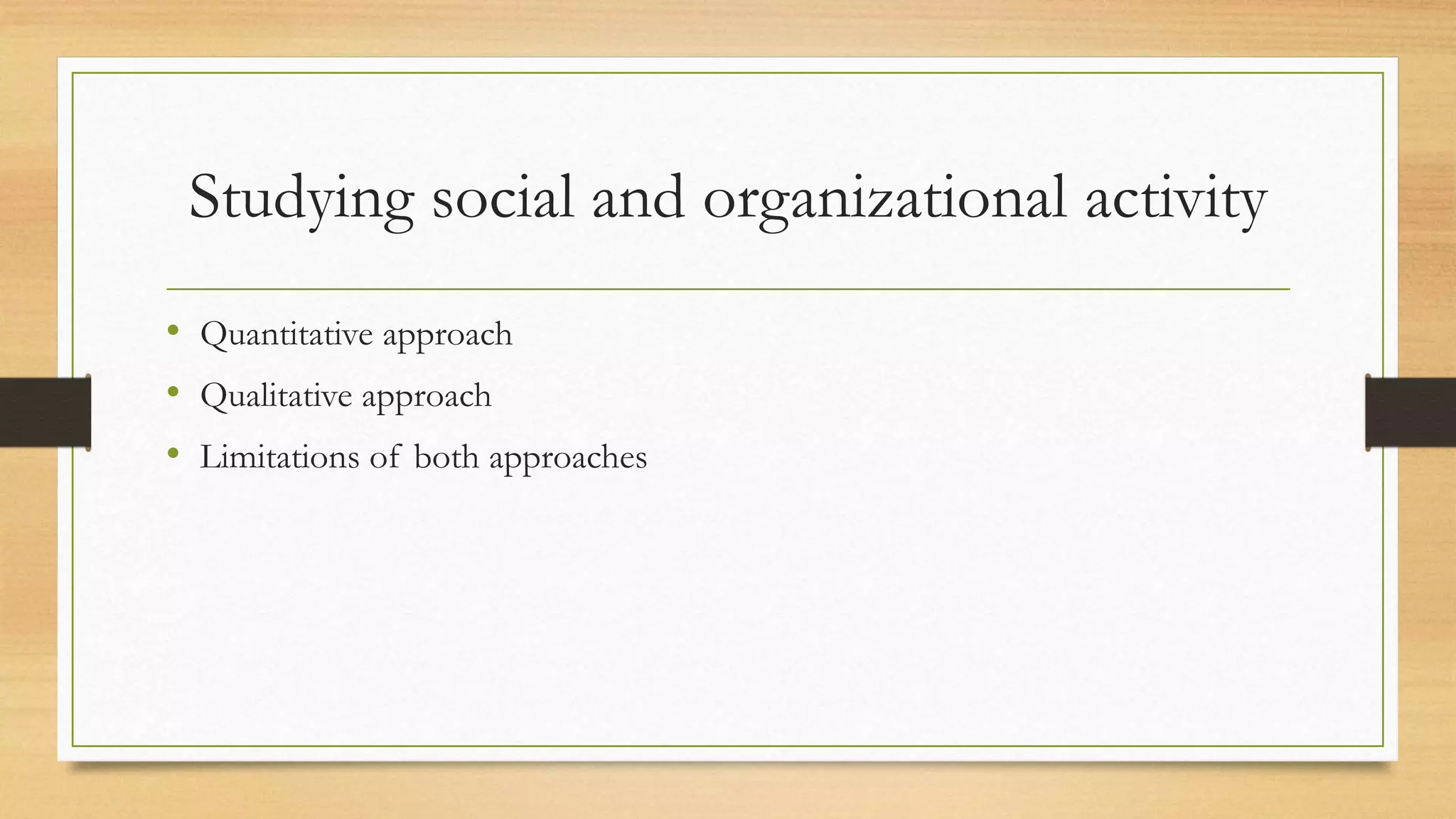 Social and organizational perspective in HCI | PPTX