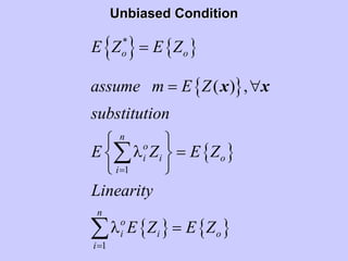 Lecture 6: Stochastic Hydrology (Estimation Problem-Kriging-, Conditional Simulations and ...