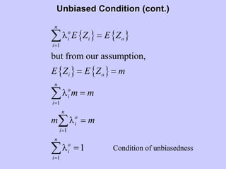 Lecture 6: Stochastic Hydrology (Estimation Problem-Kriging-, Conditional Simulations and ...
