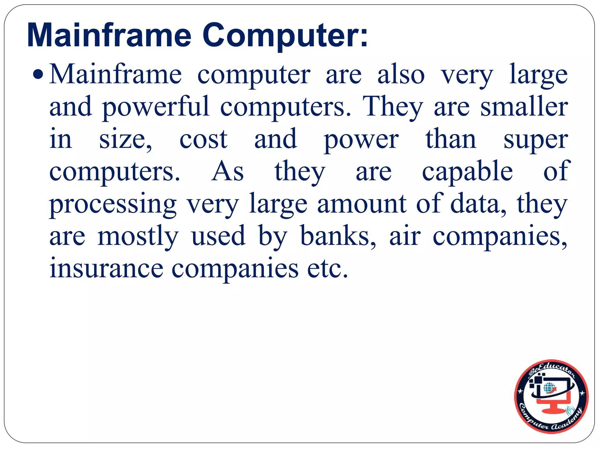 Classification of computer | PPTX