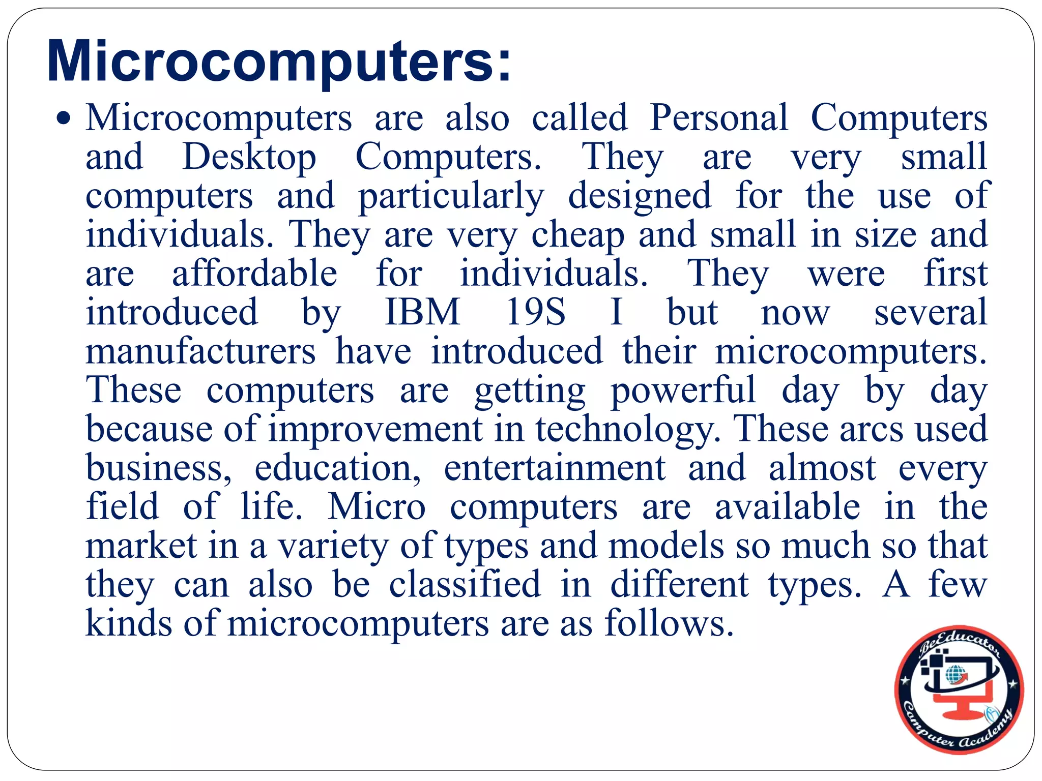 Classification of computer | PPTX