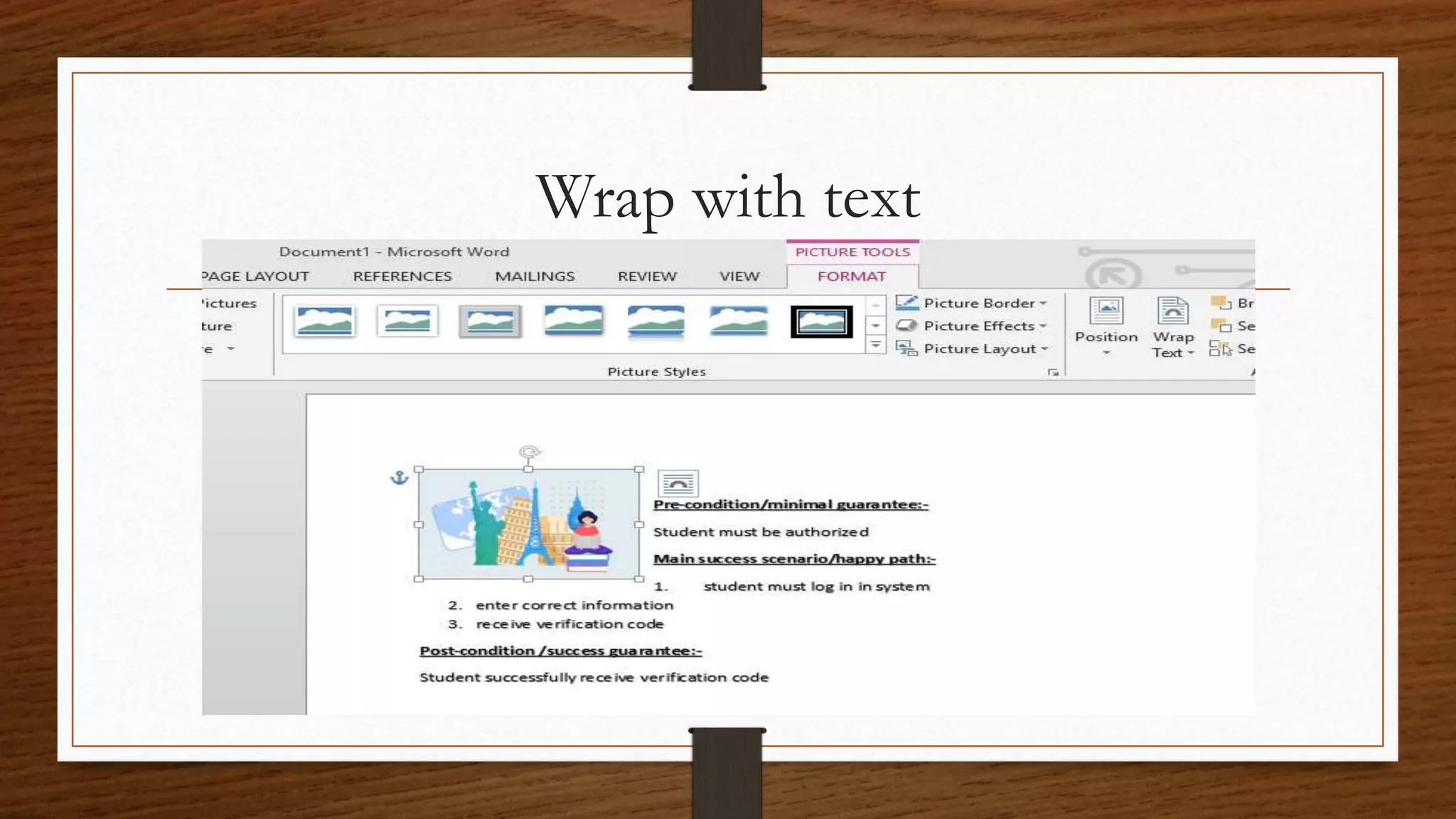 Inserting and modifying images in MS Word | PPTX | Desktop Publishing | Computer Software and ...