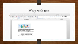 Inserting and modifying images in MS Word | PPTX