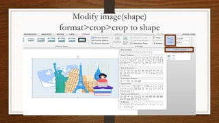 Inserting and modifying images in MS Word | PPTX | Desktop Publishing | Computer Software and ...
