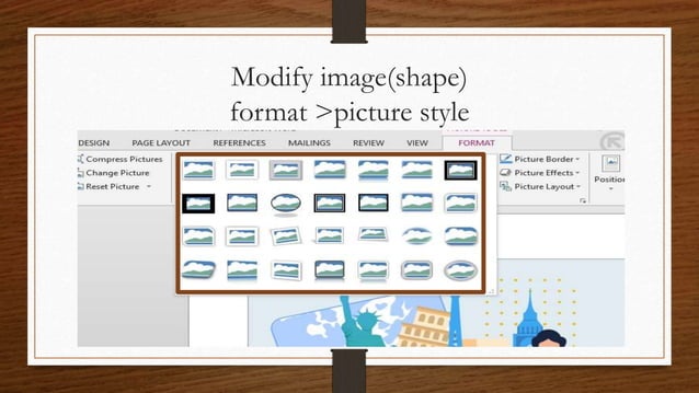 Inserting and modifying images in MS Word | PPTX | Desktop Publishing | Computer Software and ...