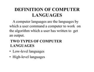 Languages in computer | PDF