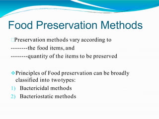 Lecture 6 food preservation | PPTX