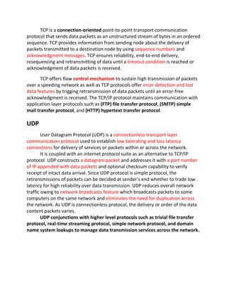 TCP/IP & UDP | PDF