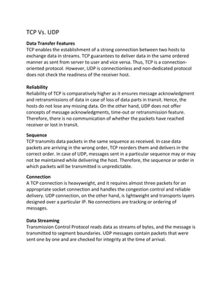 TCP/IP & UDP | PDF