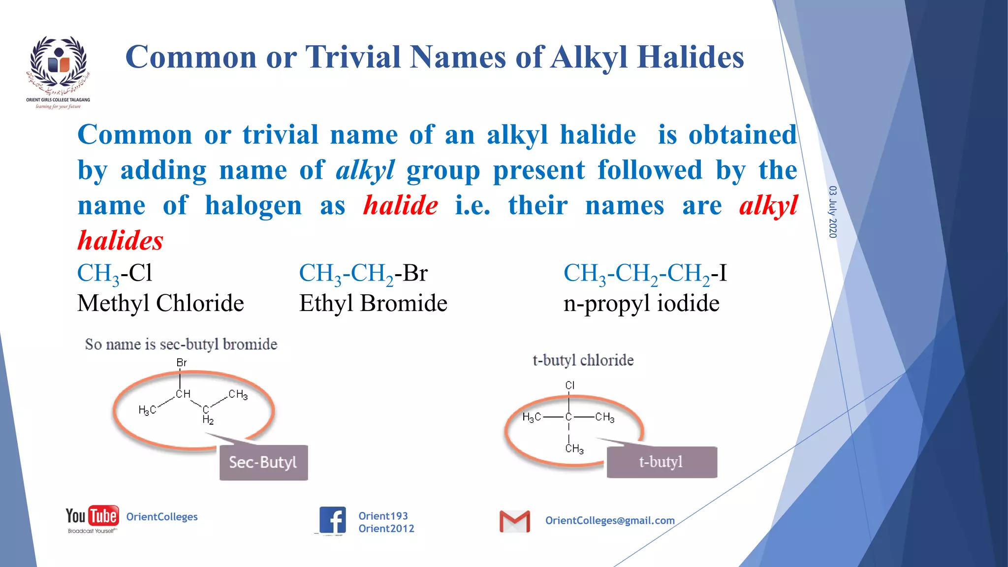 Nomenclature of Alkyl Halides | PDF