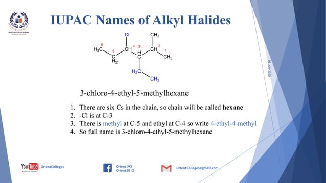 Nomenclature of Alkyl Halides | PDF