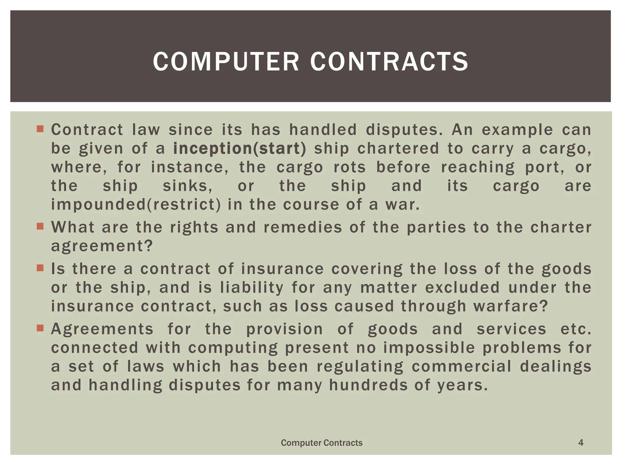 Computer Contracts | PPTX