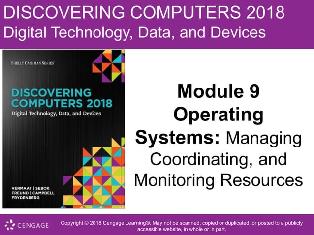 Lecture Six Discovering Computers 2018 Pptx Operating Systems Computer Software And