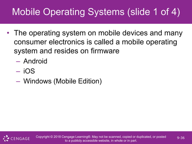 Lecture Six Discovering Computers 2018 Pptx Operating Systems Computer Software And
