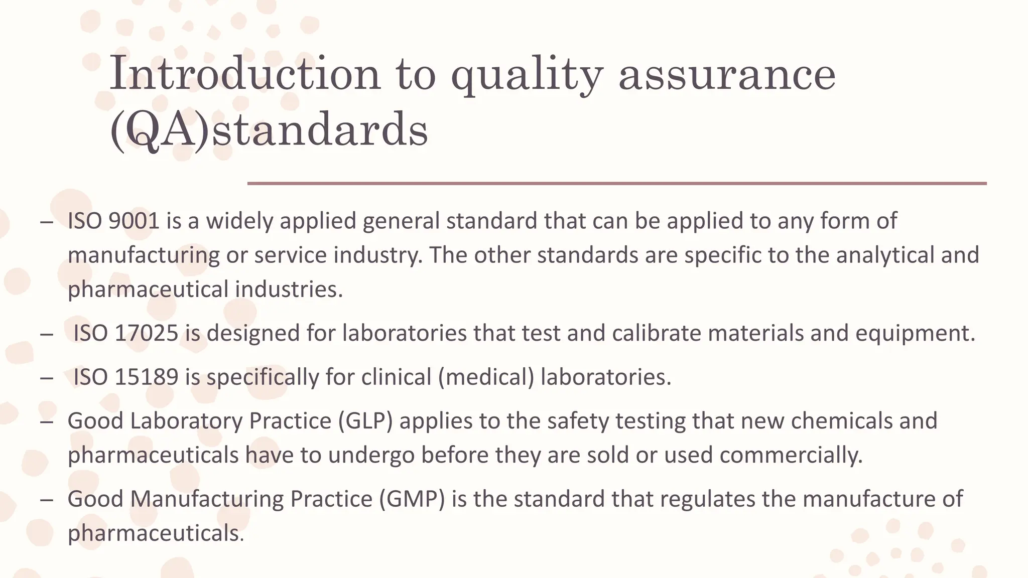Quality assurance in the laboratories. ppt | PDF