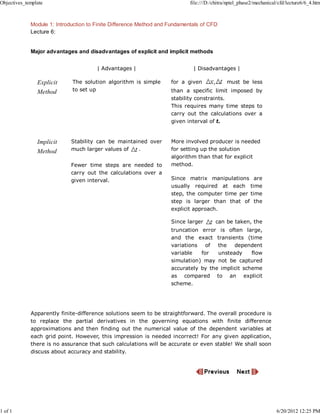 Concept of Computational Fluid Dynamics Material | PDF