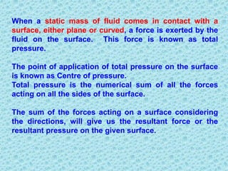 HYDROSTATIC LAW OF FORCE OF A FLUID PARTICLES | PPTX