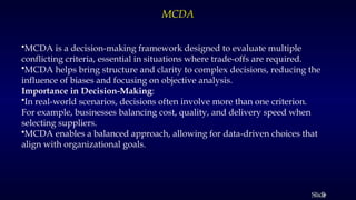 MCDA Multi Criteria Decision Analysis.pptx