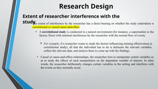 Research Design , Business Research Method , Research Variablespptx | PPT
