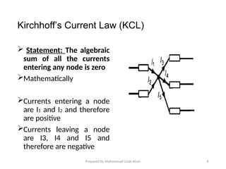 Lecture 6 LINEAR CIRCUIT ANALYSIS OF BEE. | PPT