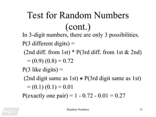 Random Number Generation Conceptual and Practice | PPT