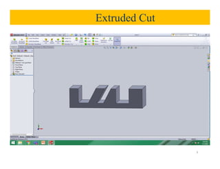 CAD Solidworks extruded cut, revolved cut | PPT