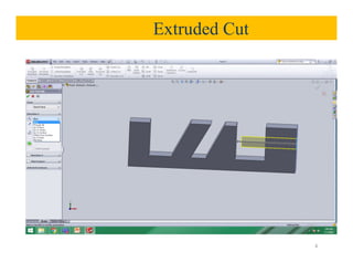 CAD Solidworks extruded cut, revolved cut | PPT