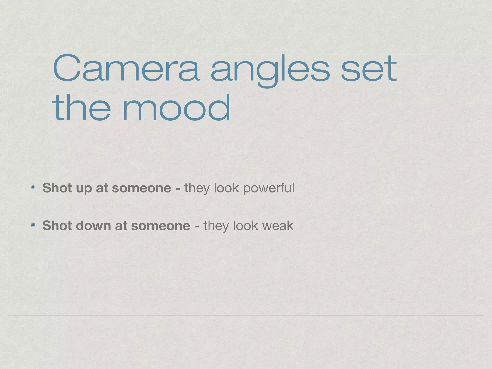 Lecture 6-2 camera angles | PPT