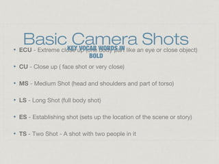 Lecture 6-2 camera angles | PPT
