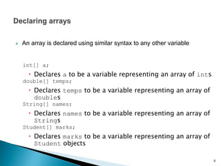 Lecture 6 - Arrays | PPT