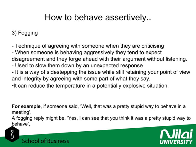 Lecture 6 assertiveness (1) 2 | PPT