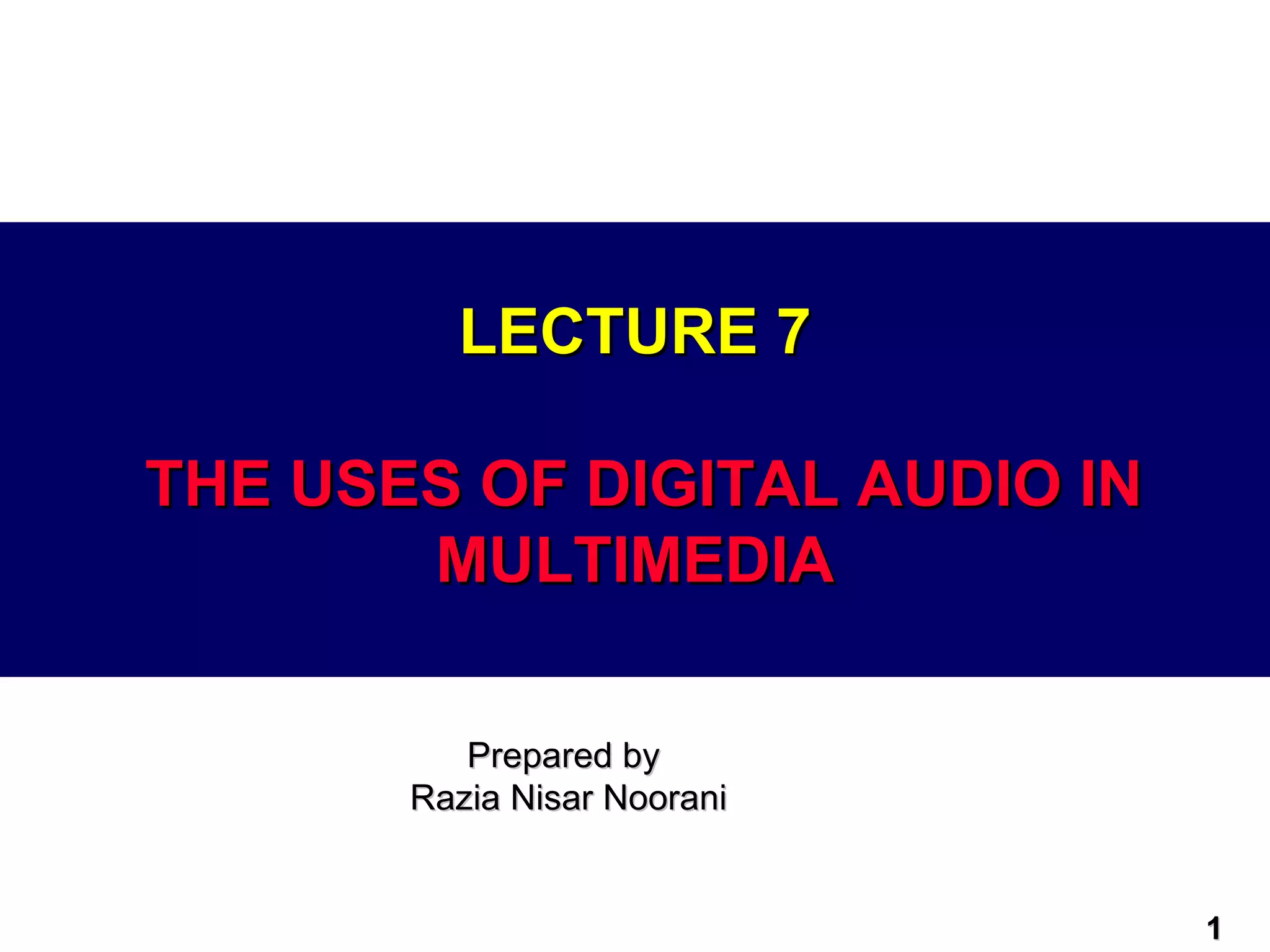 Lecture6 audio | PPT