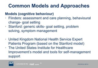 HLN004 Lecture 6 - Chronic conditions self management | PPTX