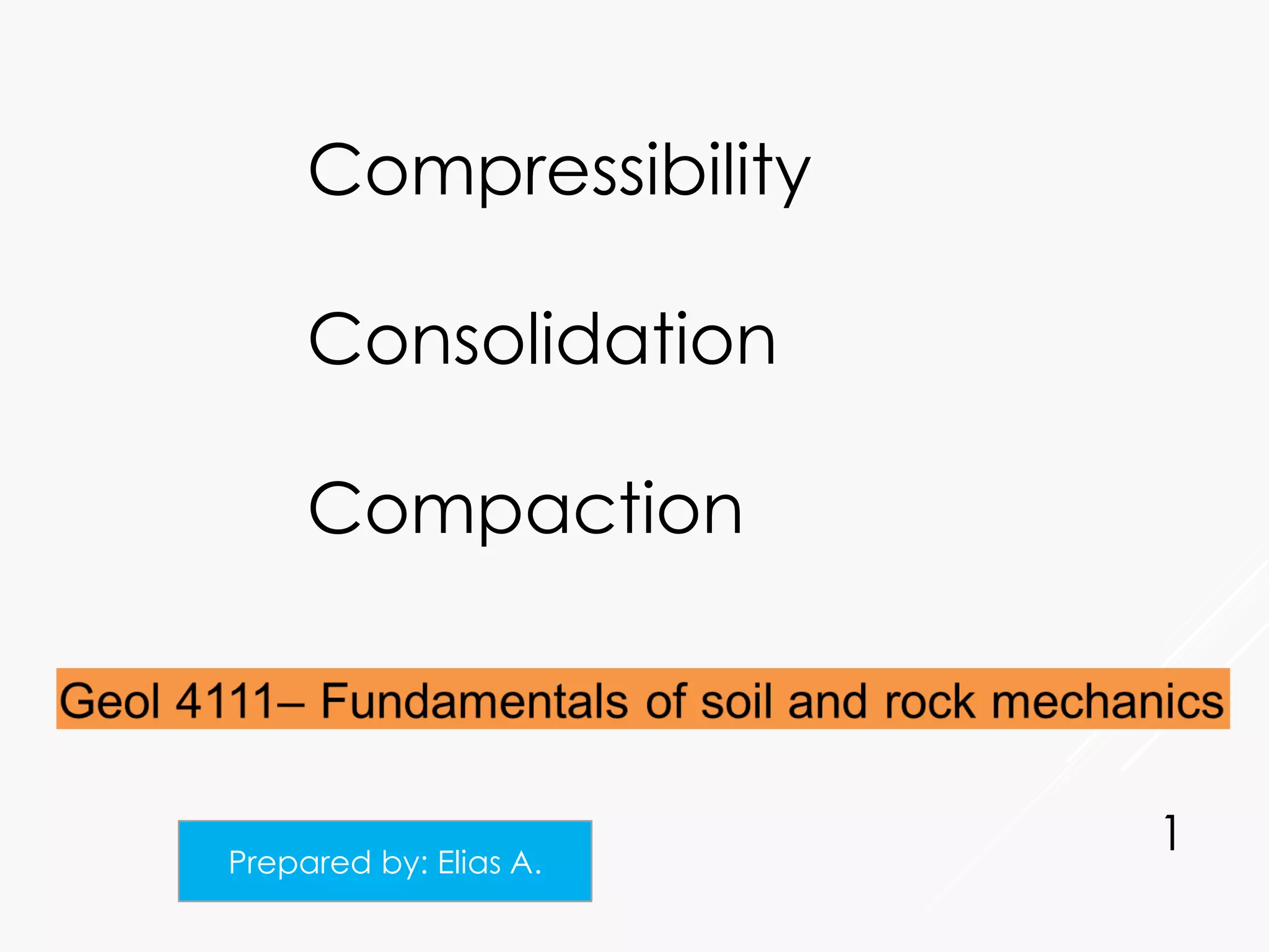 Lecture 6 compaction & consolidation | PDF