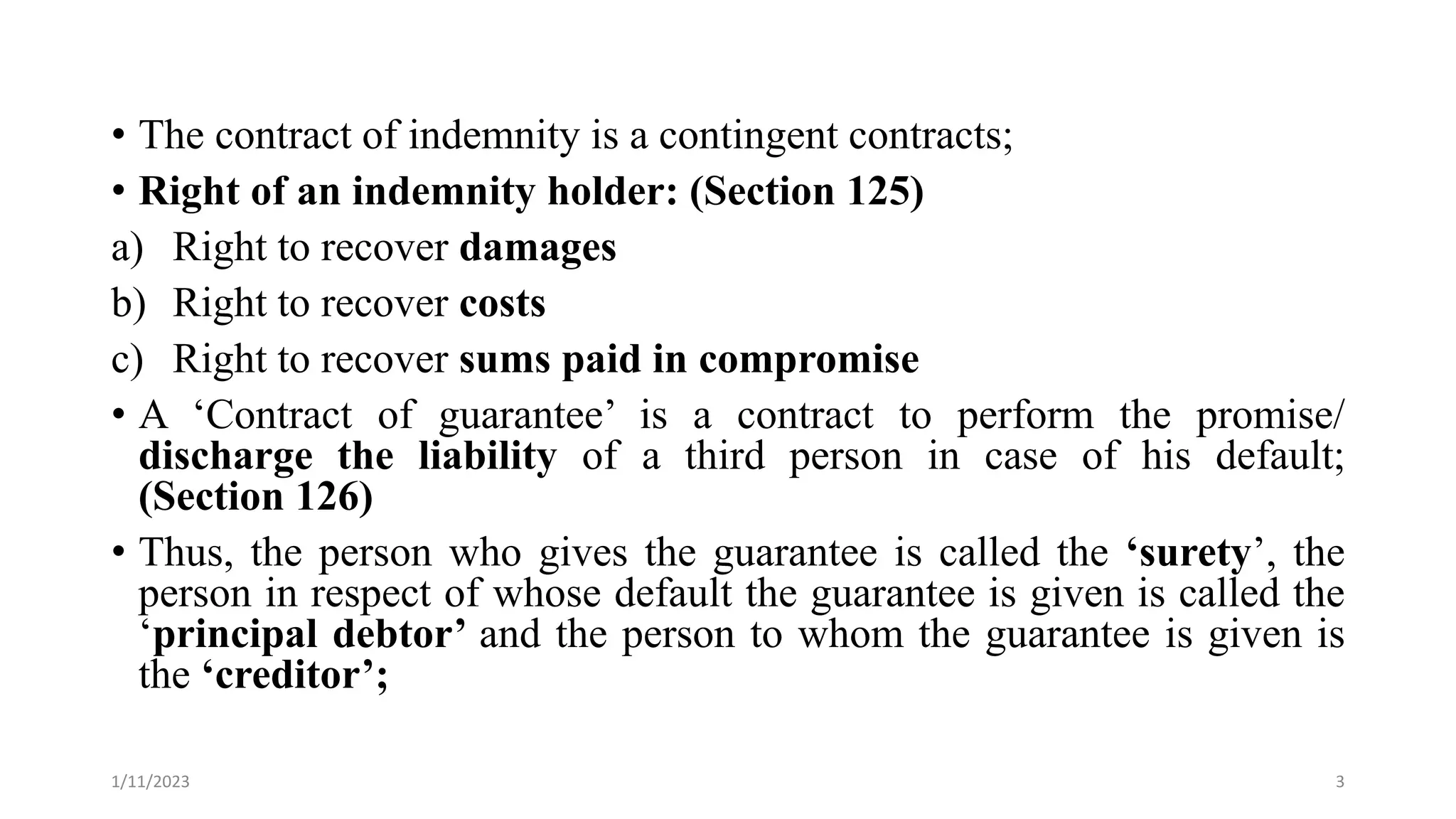 Lecture 6 - Contract of Indemnity and Guarantee (1).pptx