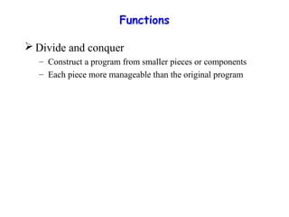 Lecture#6 functions in c++ | PPT
