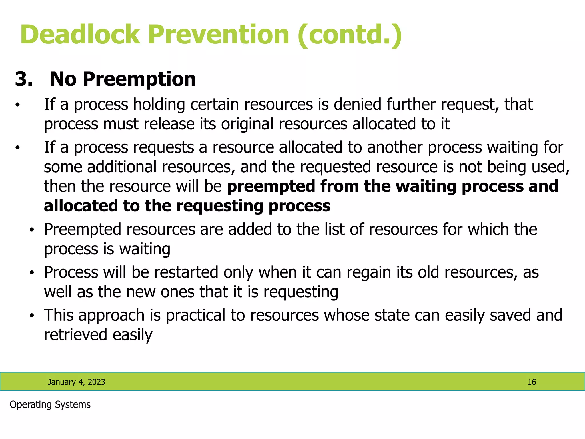 Lecture 6- Deadlocks (1) (1).pptx | Operating Systems | Computer ...