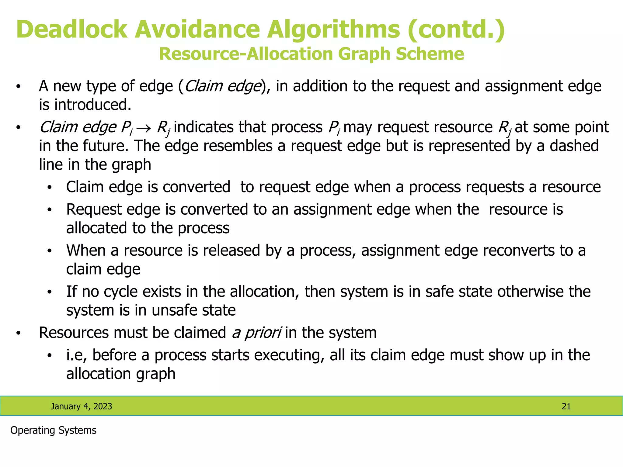 Lecture 6- Deadlocks (1) (1).pptx | Operating Systems | Computer Software and Applications
