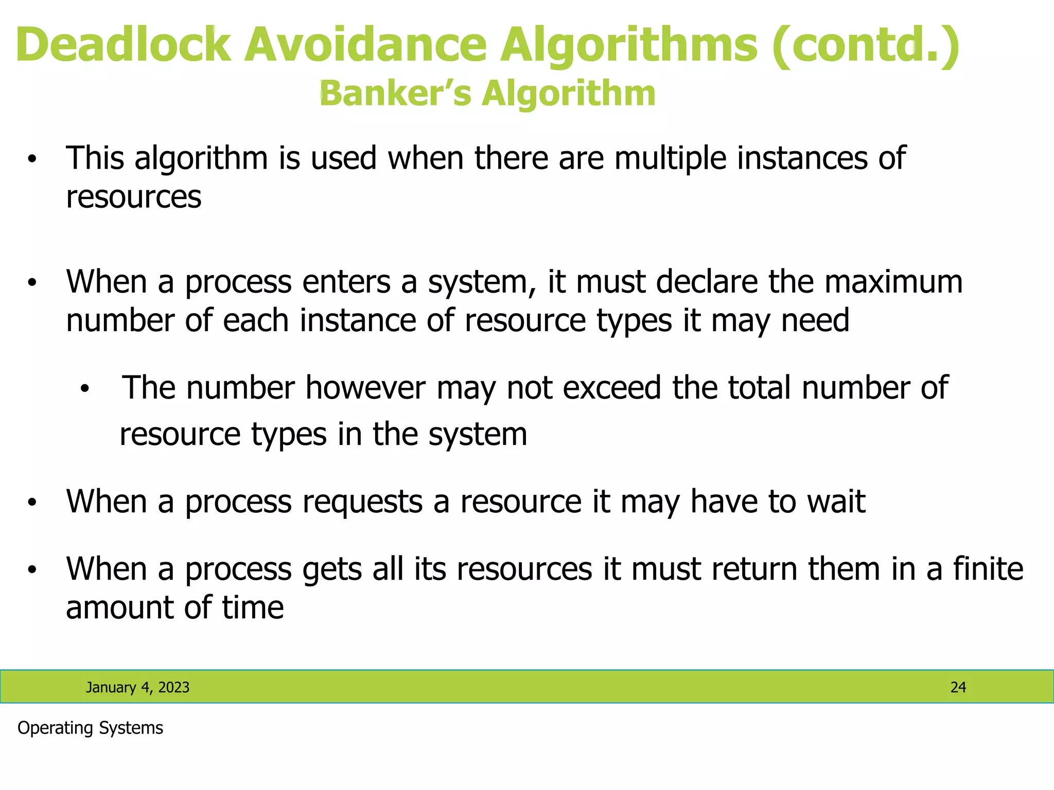 Lecture 6- Deadlocks (1) (1).pptx | Operating Systems | Computer Software and Applications
